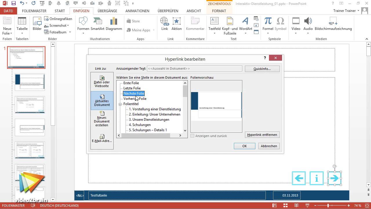 PowerPoint 2013: Interaktive Präsentationen Tutorial: Trailer |video2brain.com - YouTube
