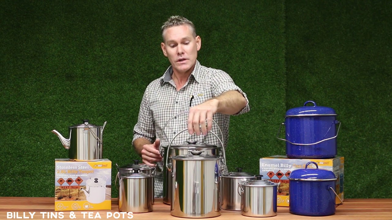 OZtrail BIlly Tins & Tea Pots - YouTube