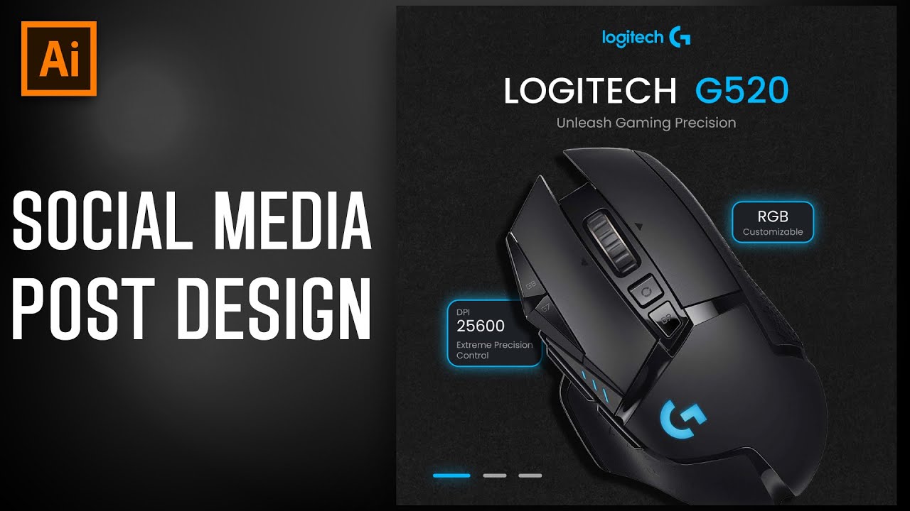 Social Media Post Design Tutorial For Beginners | Illustrator - YouTube