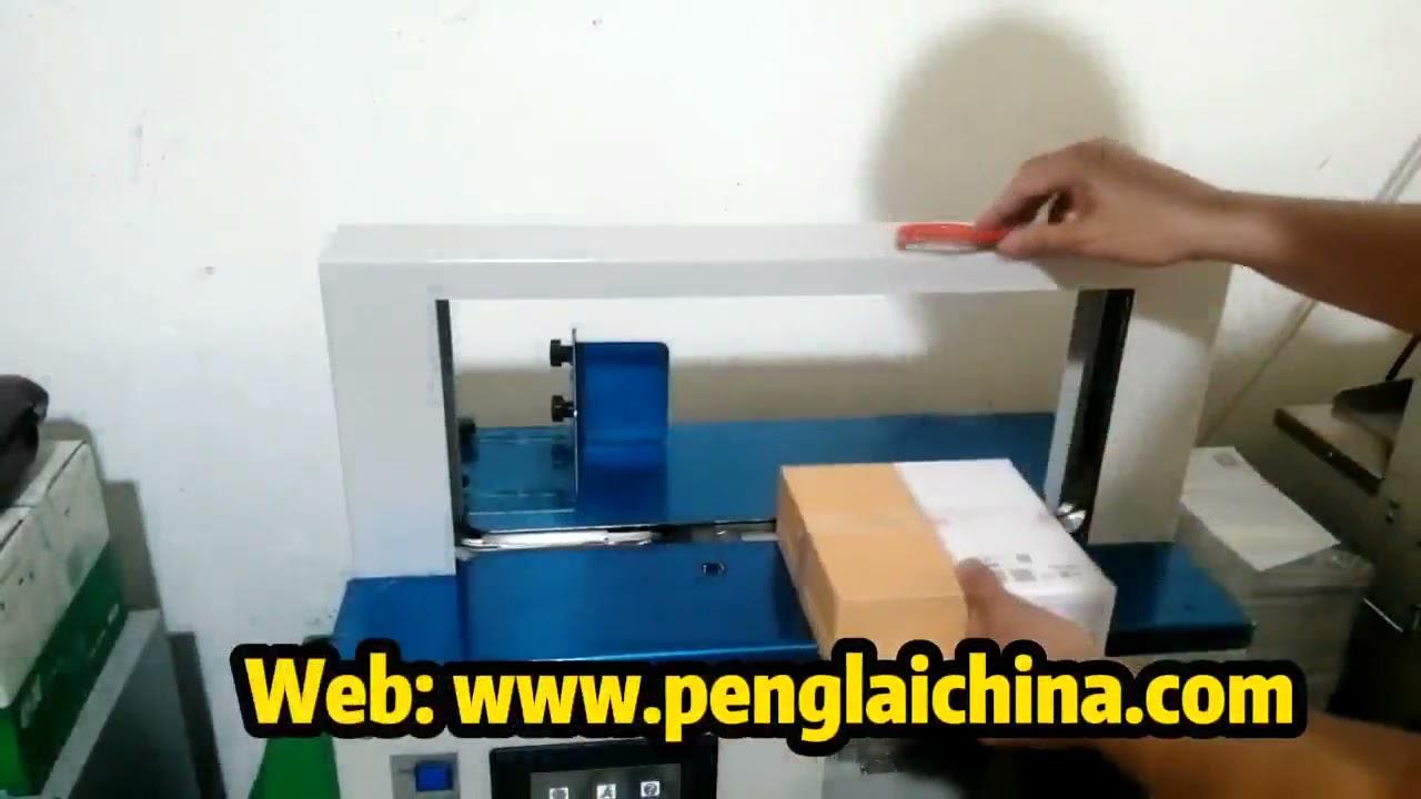 Strapping machine manual tabletop cosmetic box bundling machine OPP ...