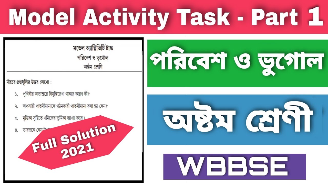 Class 8 Geography Model Activity Task part 1 | class viii Model ...