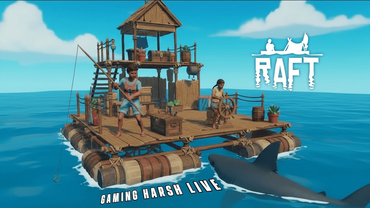 RAFT Live Stream 🌊 Ocean Survival Game | Raft Gameplay in Hindi English ...