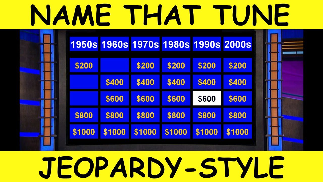 Name That Tune Music Trivia Jeopardy Style Quiz #15 - YouTube