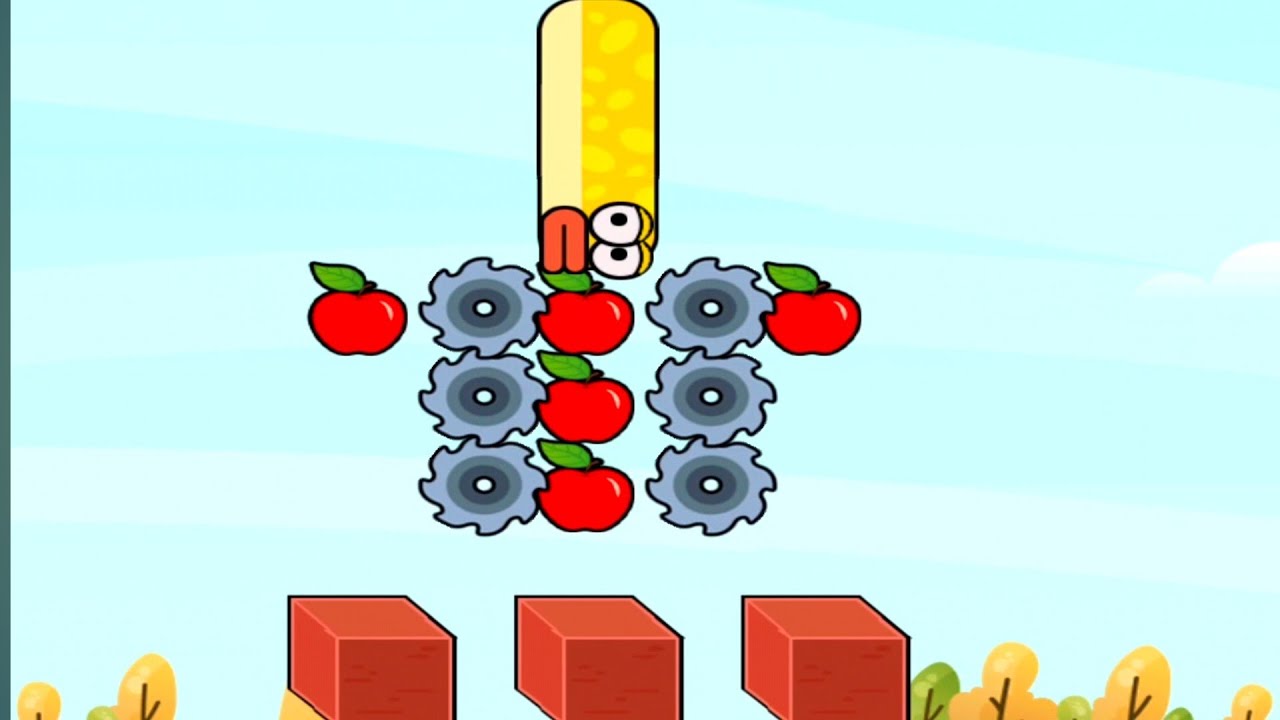 Worm Apple Game Play! Part 5 - YouTube