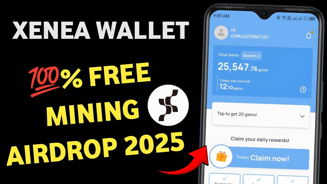 Xenea Wallet Free Airdrop Full Guide | Free Mining App 2025 - YouTube