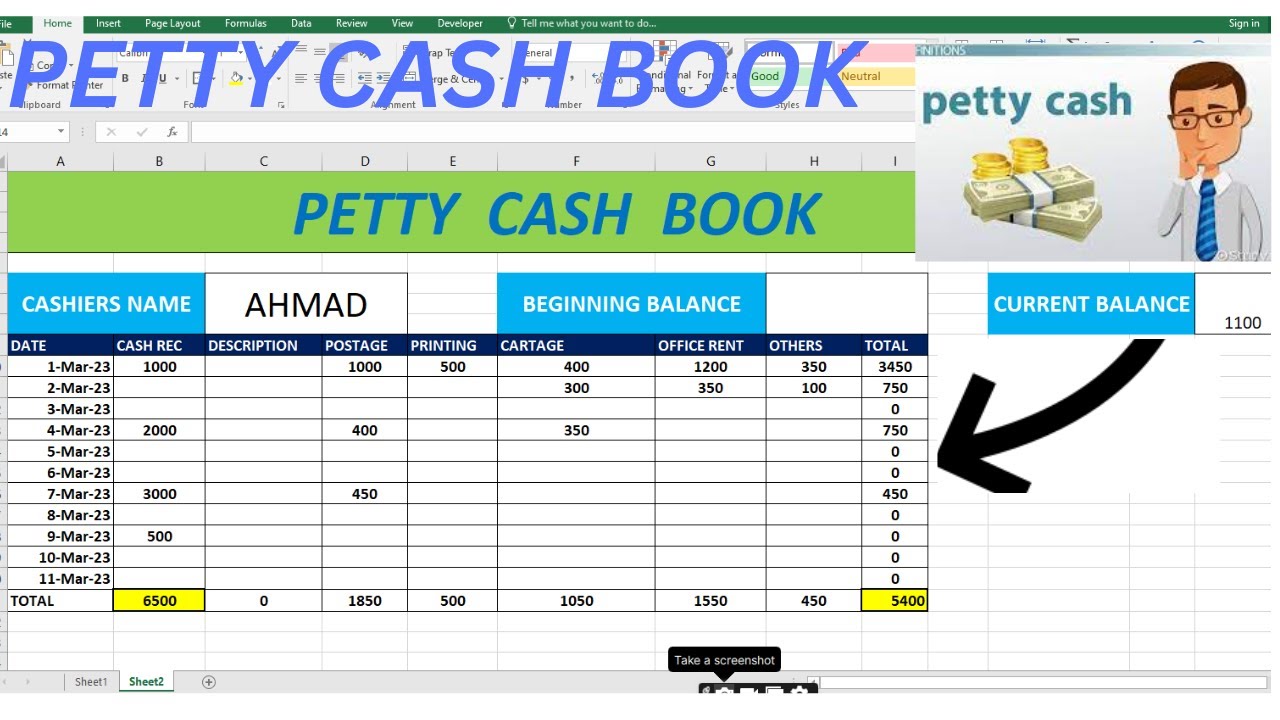 How to make petty cash book in excel 2023 #excellearners#pettycash ...