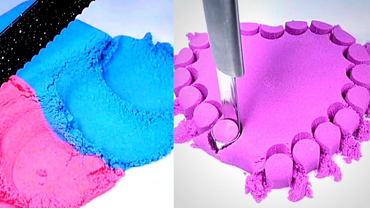 Very Satisfying and relaxing video | Cutting Kinetic sand | ASMR #18 ...