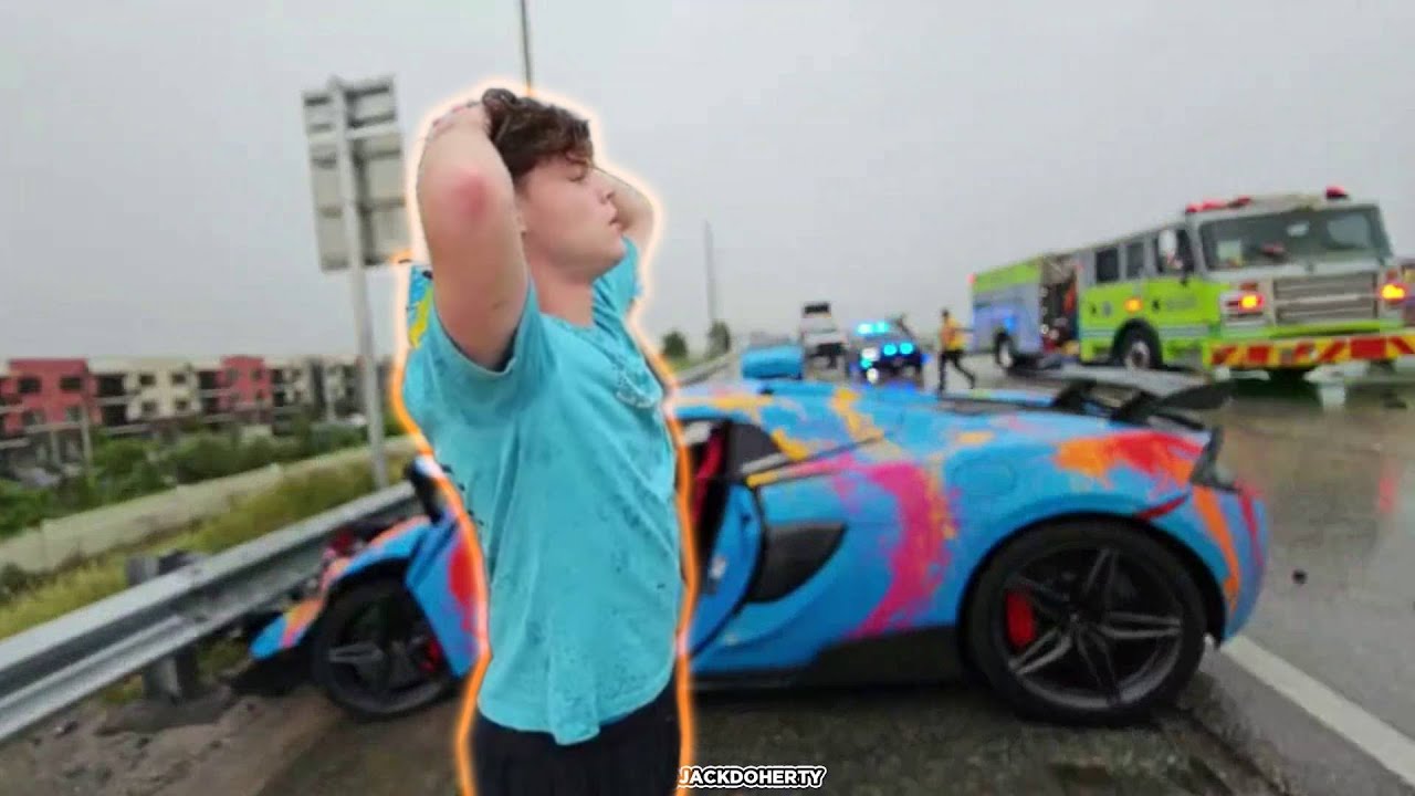 Jack Doherty crashes Mclaren on busy Highway - Oct 5 2024 - Kick.com ...