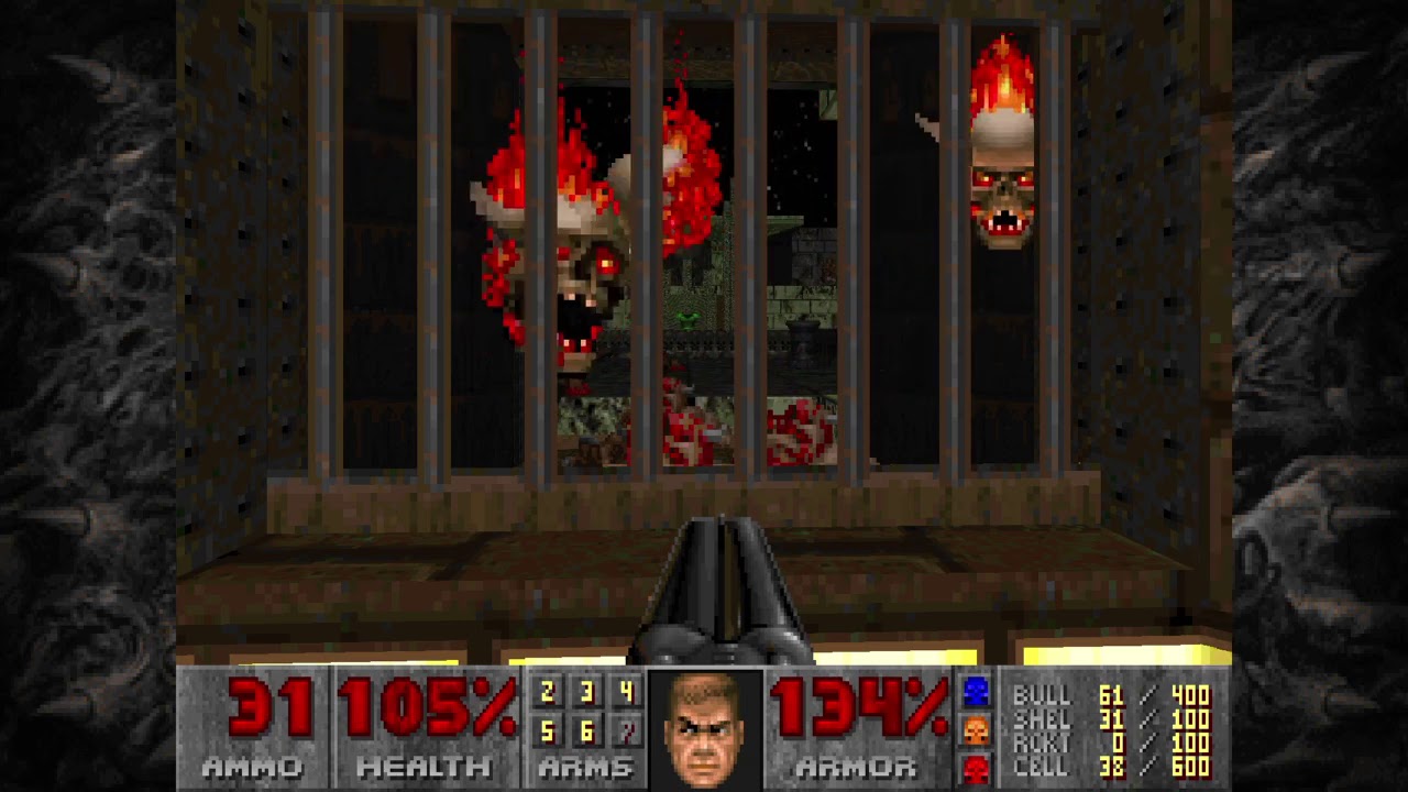 DOOM 2 - Flaming Skull Infighting - YouTube