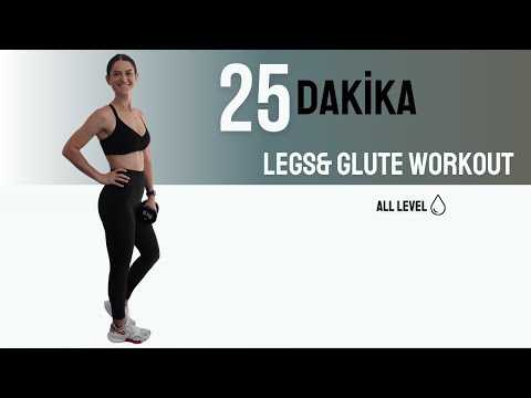 25 Dakikada Dumbbell ile Kalça ve Bacak Egzersizi | 40 sn Hareket - 20 sn Dinlenme