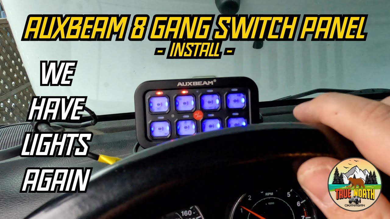 AUXBEAM 8 GANG SWITCH PANEL INSTALL | JEEP JKU - YouTube