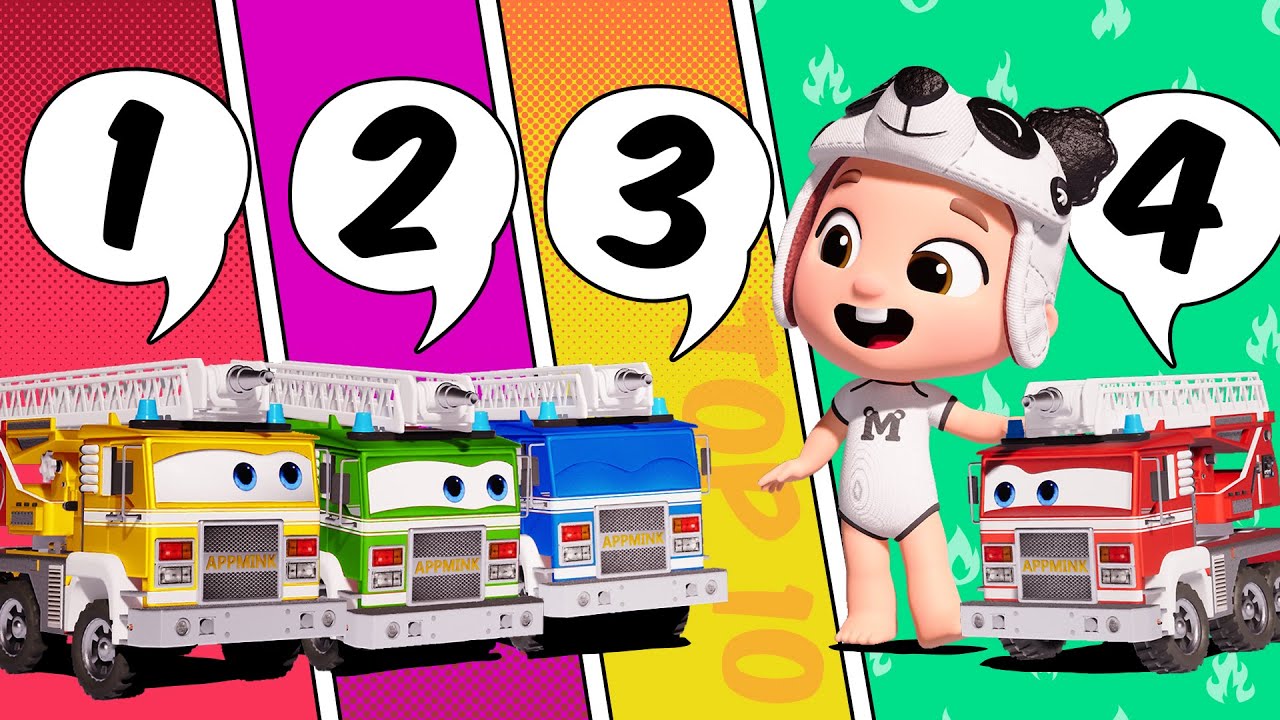 TOP 10 Fire Truck Songs & Cartoons of appMink #appMink Kids Song ...