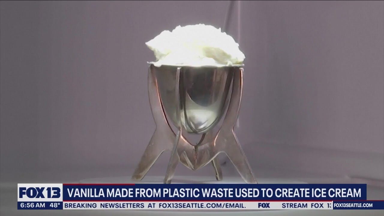Vanilla made from plastic waste used to create ice cream - YouTube