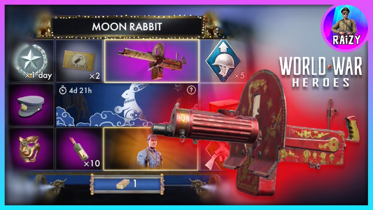 NEW Moon Rabbit Maxim Minigun Lottery | World War Heroes - YouTube