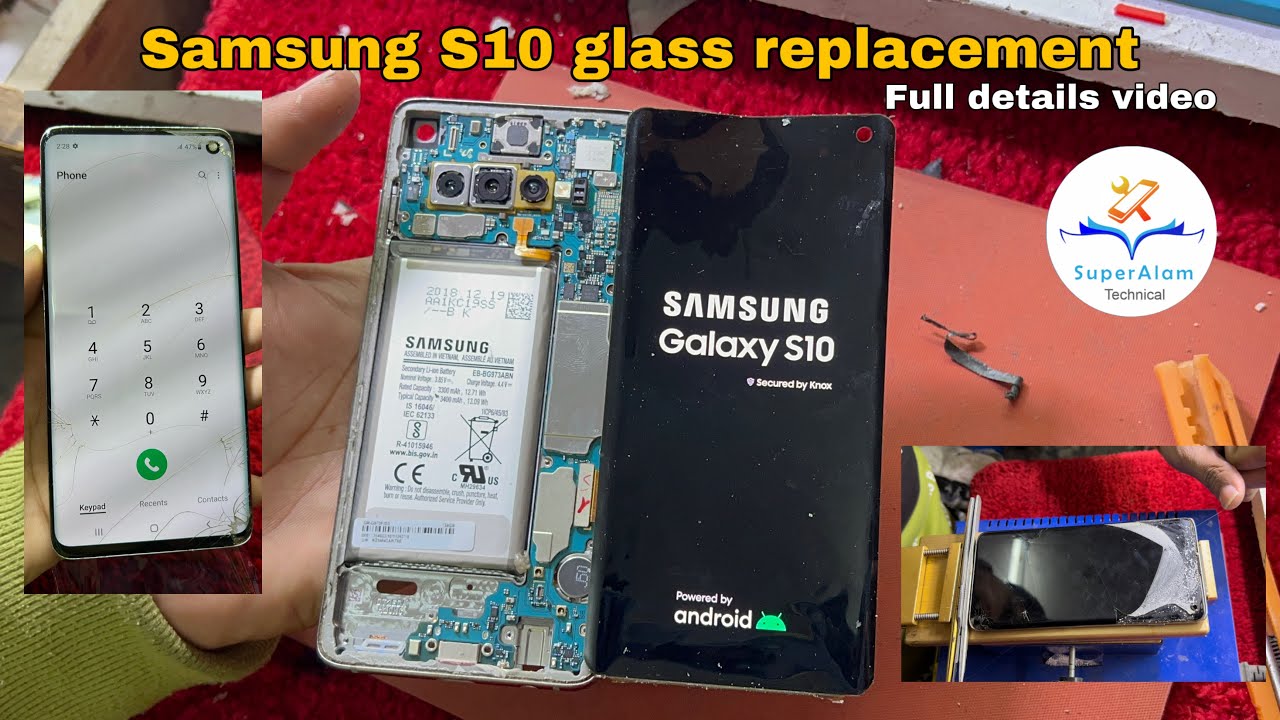Samsung S10 broken glass restoration | Samsung S10 glass replacement ...