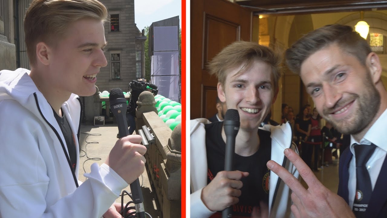 Matthy en Koen naar de huldiging van Feyenoord! - YouTube