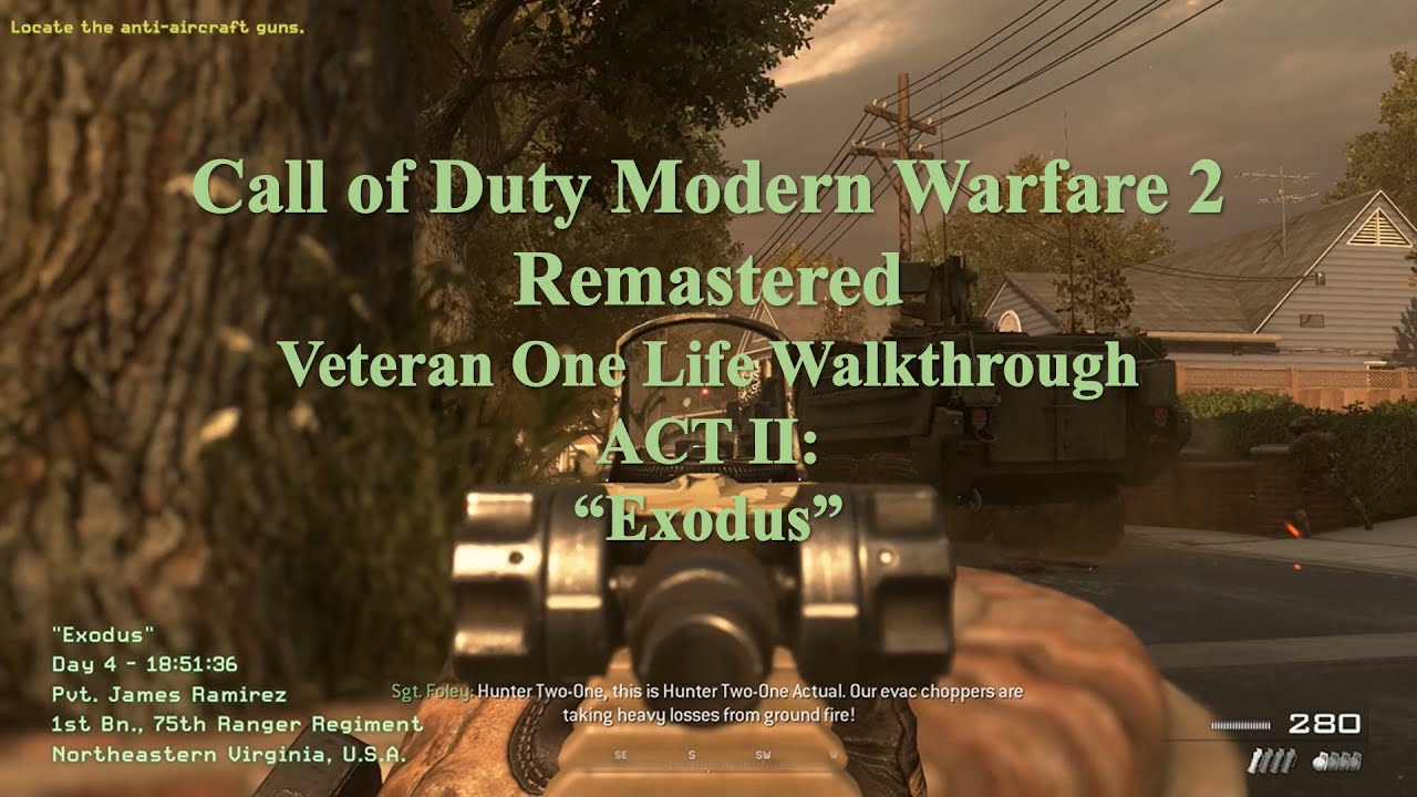 Call of Duty MW2 Remastered Veteran One Life Walkthrough - ACT II ...