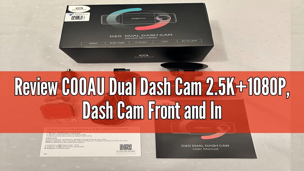 Review COOAU Dual Dash Cam 2.5K+1080P, Dash Cam Front and Inside, Built ...