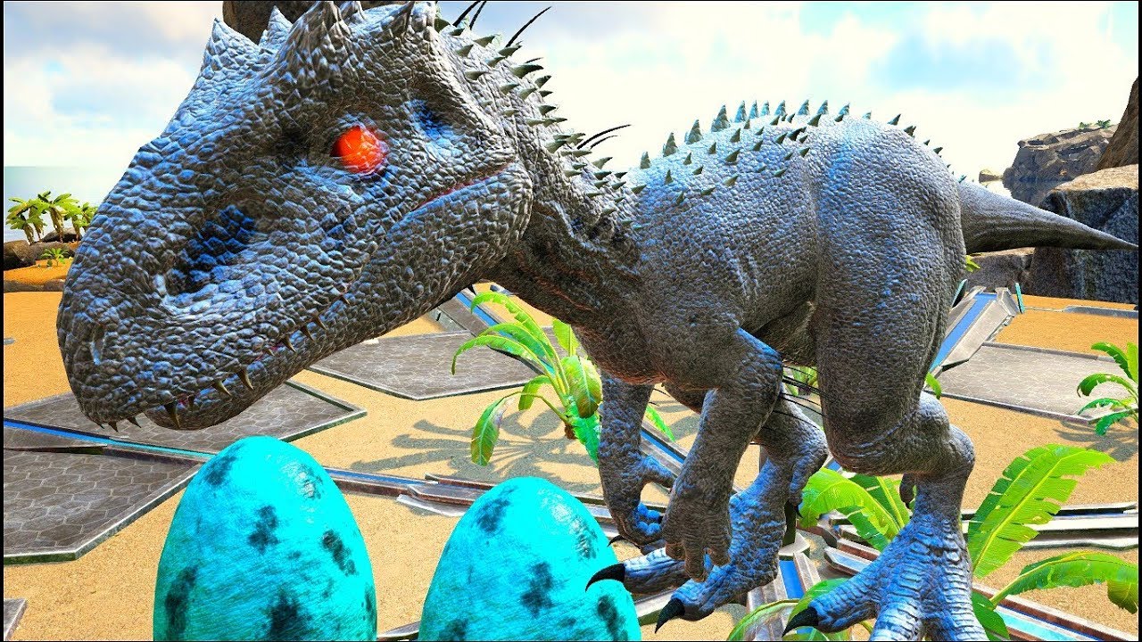 A História De Quando O Papai Indominus Rex Era Um Bebê! Ark Dino ...
