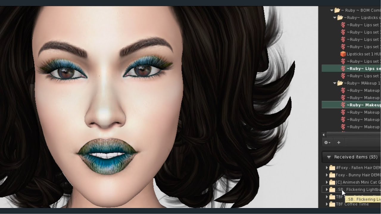 Makeup for Second Life avatar - YouTube