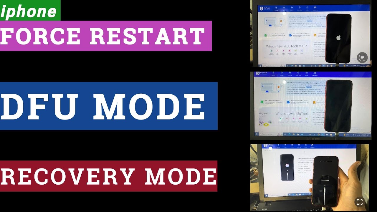 How to force restart iPhone and enter to DFU and recovery Mode - YouTube