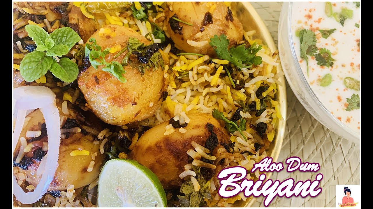 aloo dum biryani recipe| bengali biryani recipe | Potato dum biryani ...