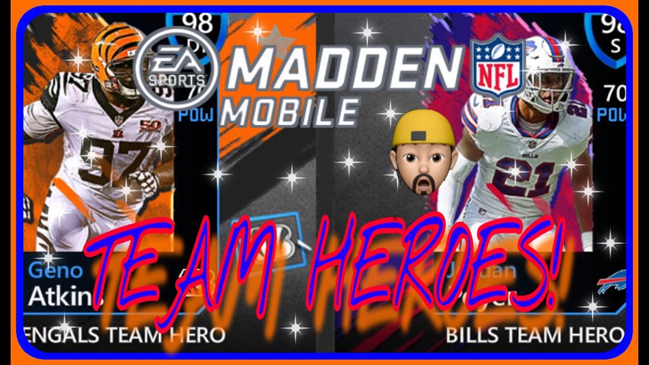 MADDEN MOBILE 20 - TEAM HEROES & PACKS!! - YouTube
