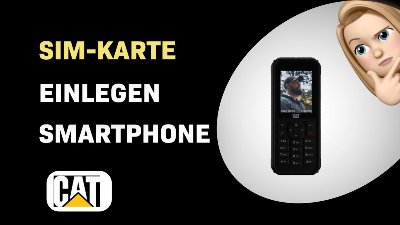 Wie man eine SIM-Karte in das CAT B40 Smartphone einlegt - YouTube