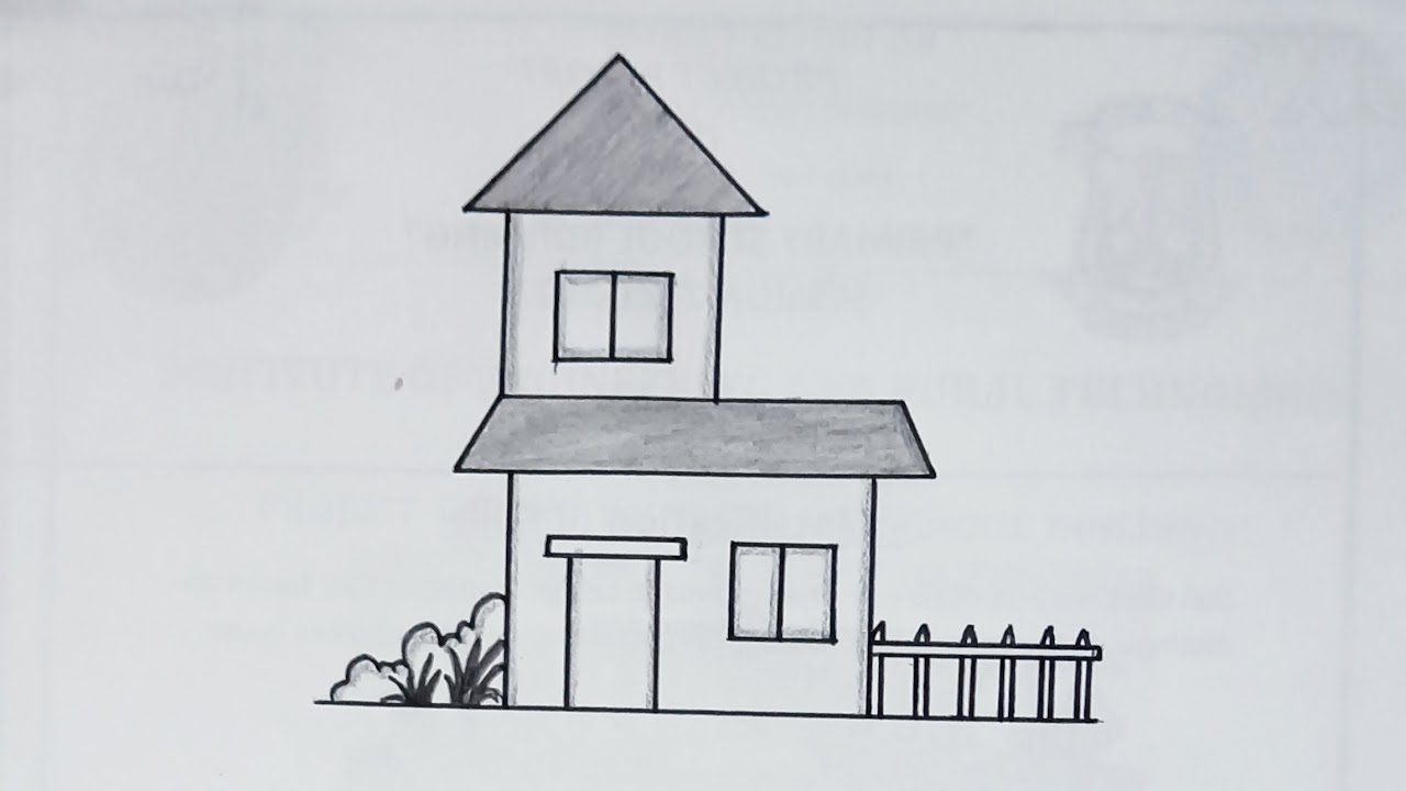 How to draw a House || Home picture Art || Pencil drawing || easy ...