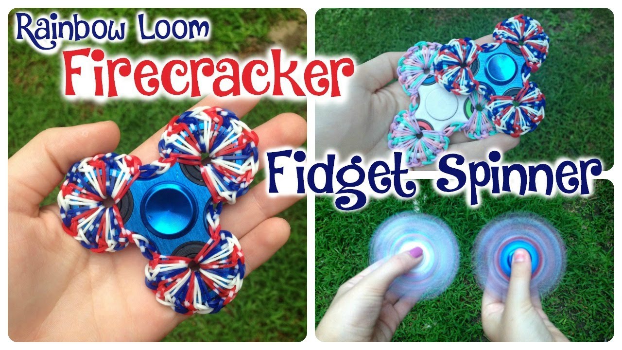 Rainbow Loom Fidget Spinner #2- The Firecracker - YouTube