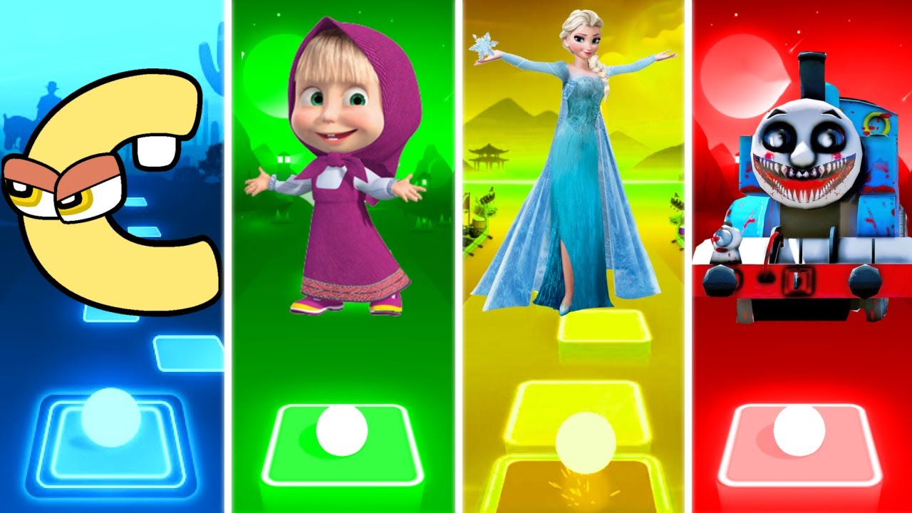 ALPHABET LORE Vs Masha and the Bear Vs Let It Go Vs Thomas The Train ...