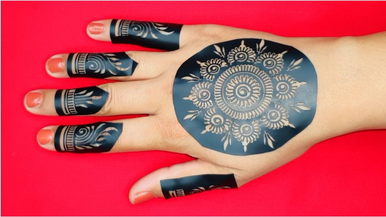 Amazing and beautiful cellotape mehndi Design | sudanese Mehndi design ...