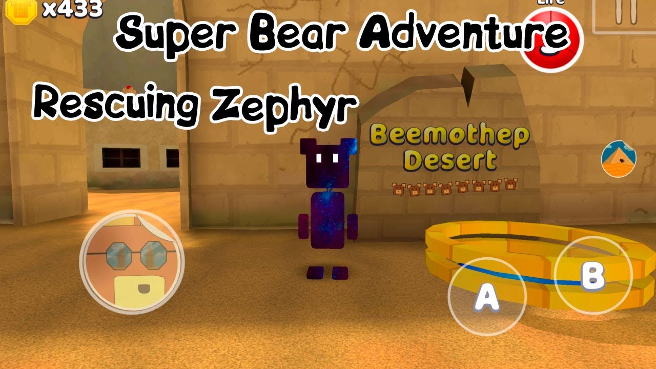 Rescuing Zephyr from the Beemothep Desert cage. Super bear adventure ...