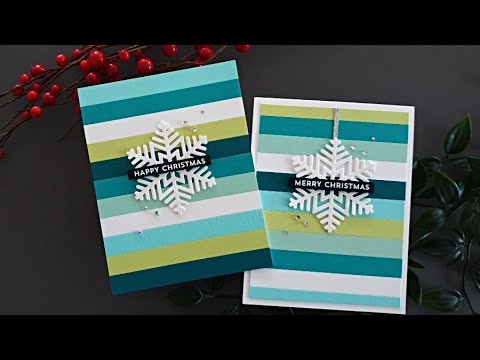 Quick, Simple & Fun Striped cards for last minute makes! - YouTube