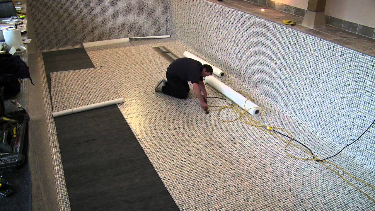 Polypool swimming pool on-site welded liner - YouTube