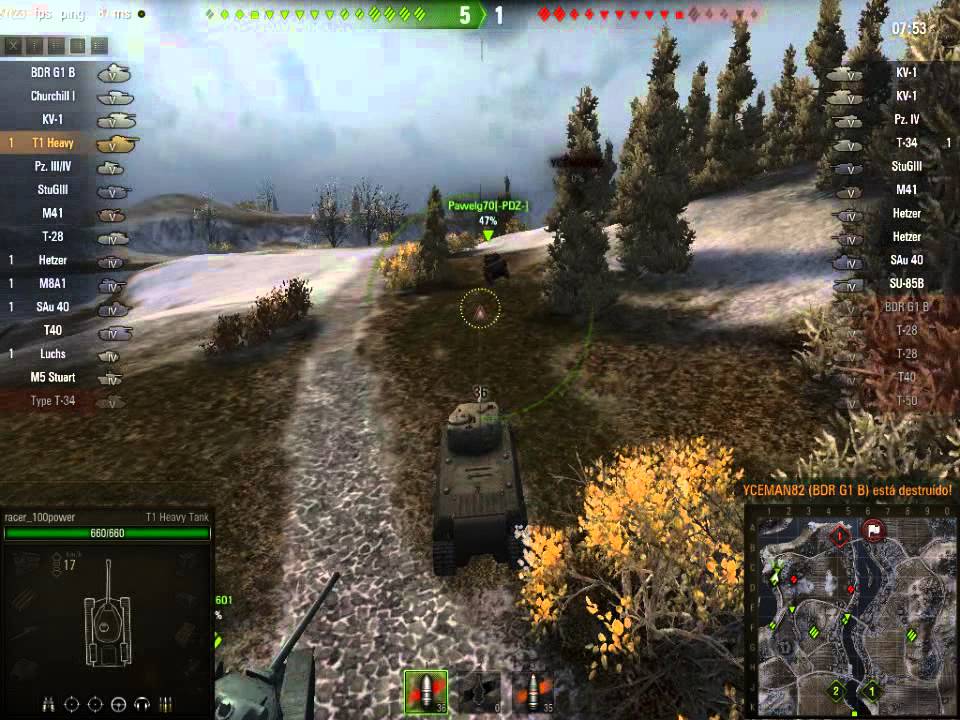 World Of Tanks - T1 Heavy Gameplay (2nd Video) - YouTube