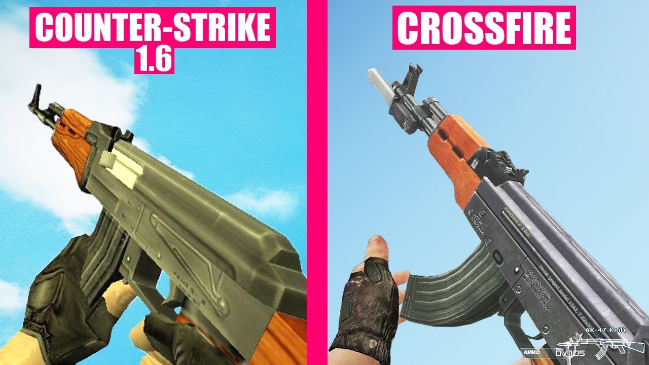 Counter Strike 1.6 vs Crossfire Weapons Comparison - YouTube