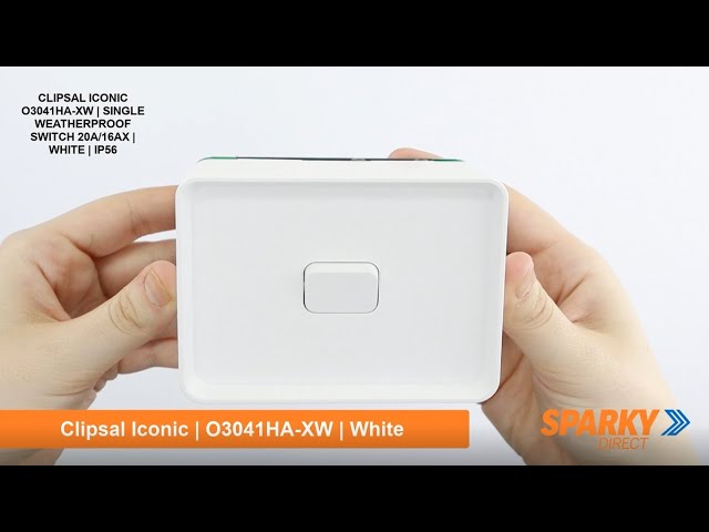 CLIPSAL ICONIC O3015T-BK SINGLE WEATHERPROOF POWER POINT, 49% OFF