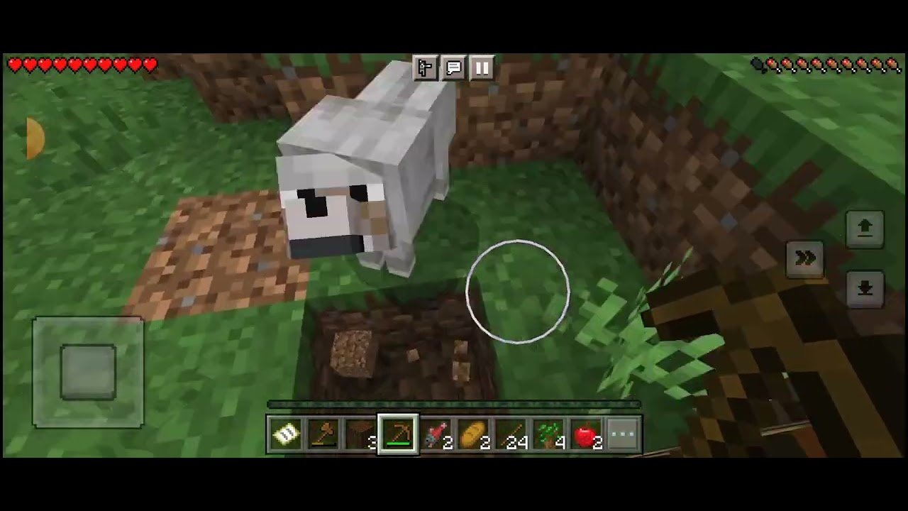 Minecraft episode 1 finding a wolf and making a den! - YouTube