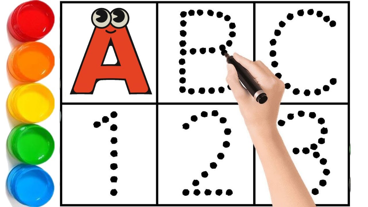 🌈ABC-123 | Learn numbers & alphabet while drawing, coloring for kids ...