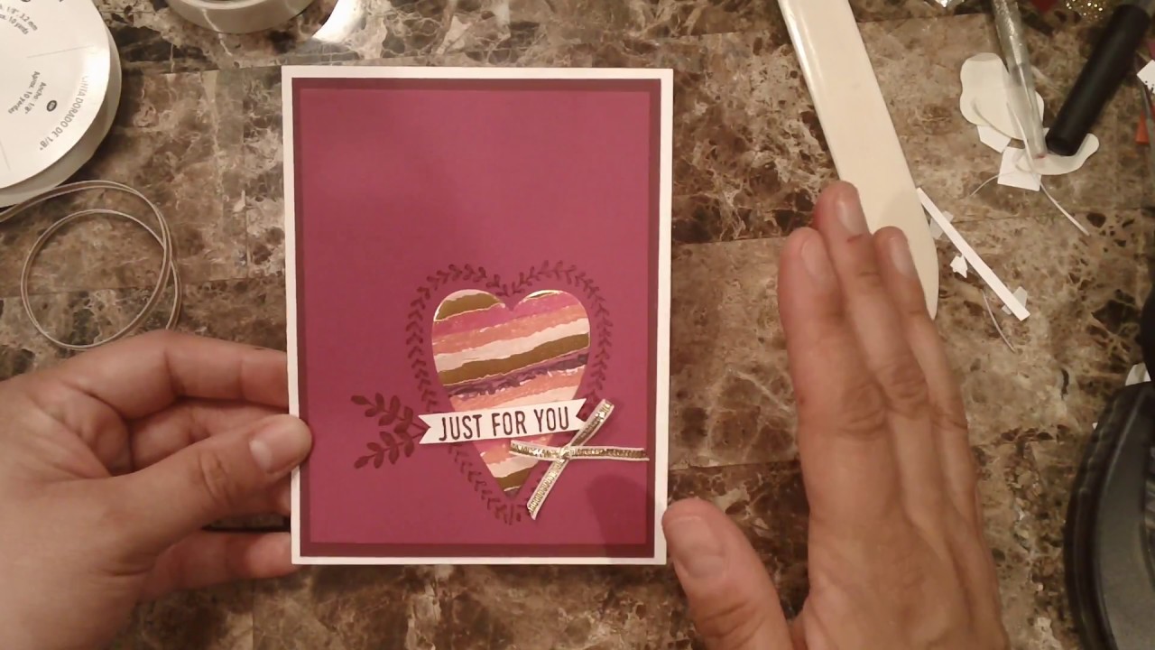How to make a quick and easy Valentines Card - YouTube