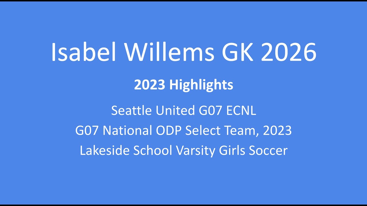 Isabel Willems 2026 GK - 2023 Highlights - YouTube
