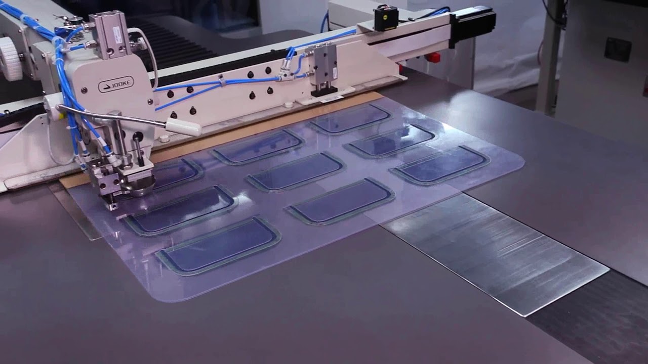 shirt pocket flap Sewing by JOOKE cnc pattern sewing machine - YouTube