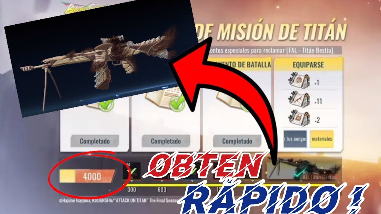 Como completar el evento super rapido para obtener la Fal:Titán furioso ...