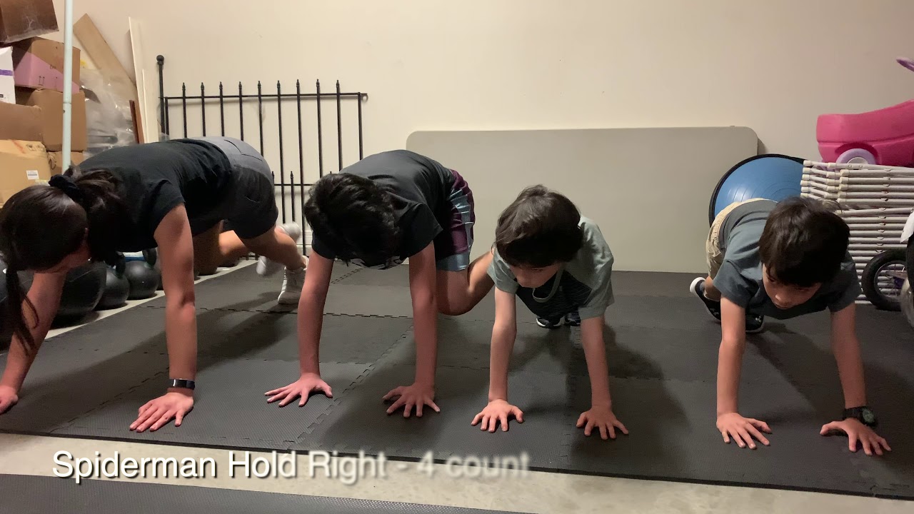 5-Minute, Great Core Workout with Our Children - YouTube
