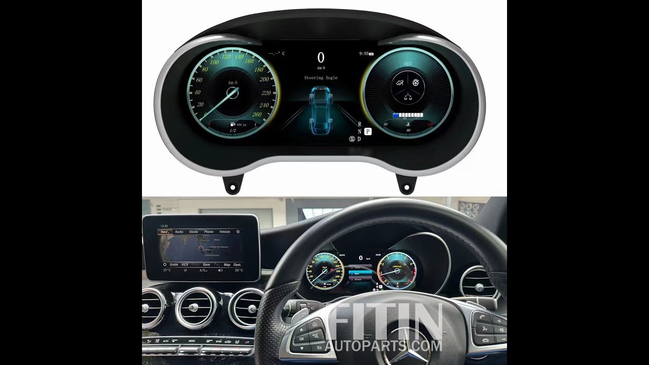 2014-2018 W205 retrofit digital cluster full LED display, Plug and play ...