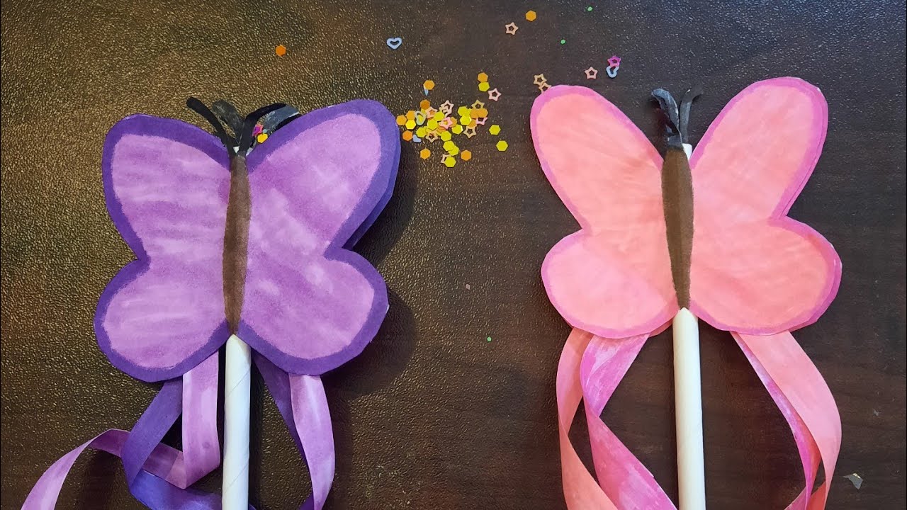 How to make butterfly magic wand/MY BEAUTY CRAFT/ - YouTube