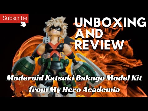 Unboxing: Moderoid Katsuki Bakugo Model Kit from My Hero Academia - YouTube