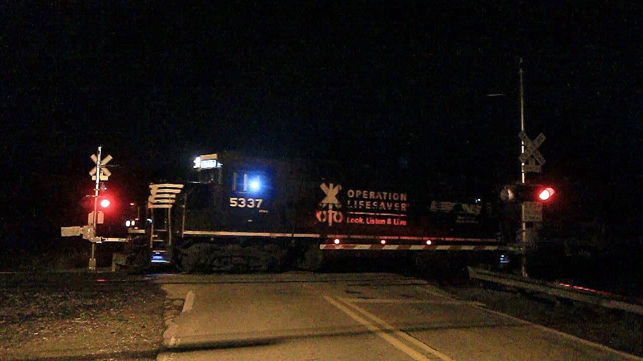 NS OLS GP38-2 [P3 horn] down on it's knees in notch 8 heads west w/ a ...