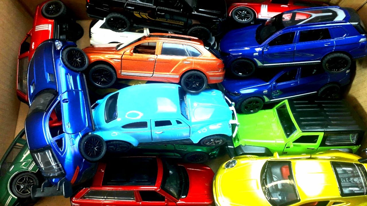 Box Full of Model Cars Rolls Royce Phantom, Maserati MC20, Ford Raptor ...